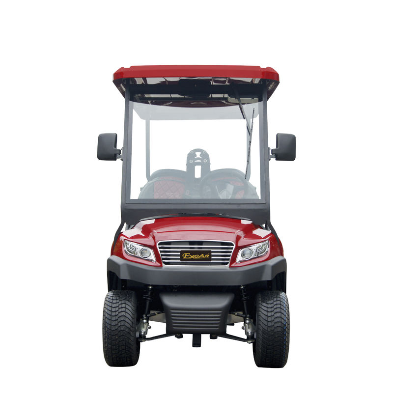 4 Seats Red Electric Golf Car with Lithium Battery 3.7KW Curtis Motor ...