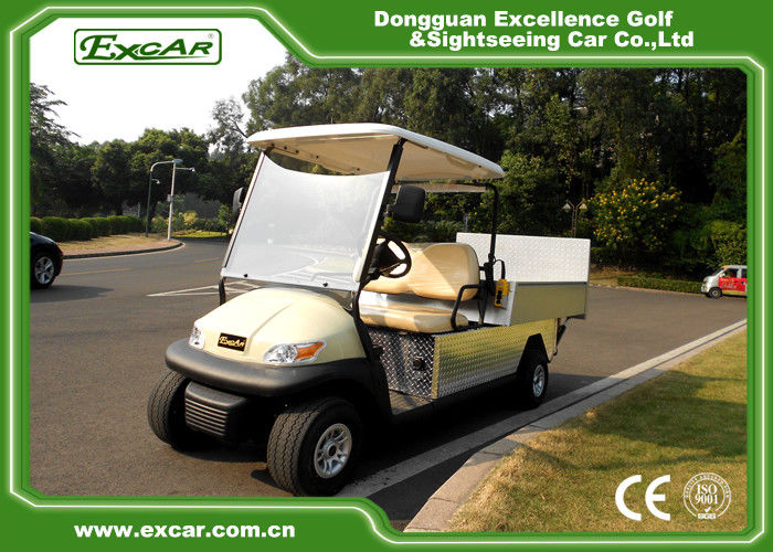 Beige Two Seater Electric Hotel Buggy Car with Cargo ADC 48V Motor ...