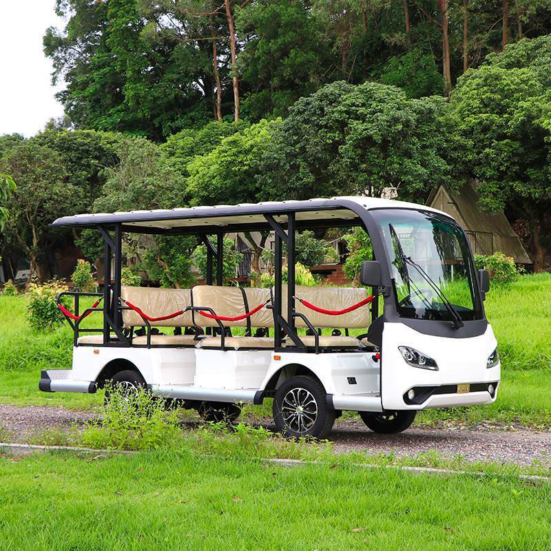 8+3 Passenger Electric Sightseeing Shuttle Bus With 7.5KW Lithium ...