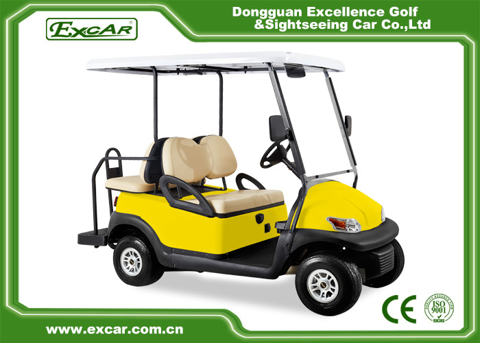 EXCAR Yellow 48V Electronic Golf Carts CHAFTA Approved 3.7KW ADC Motor