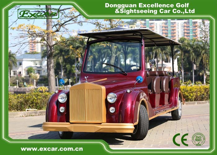 Excar Red Electric Classic Cars With Trojan Battery ,CE Approved