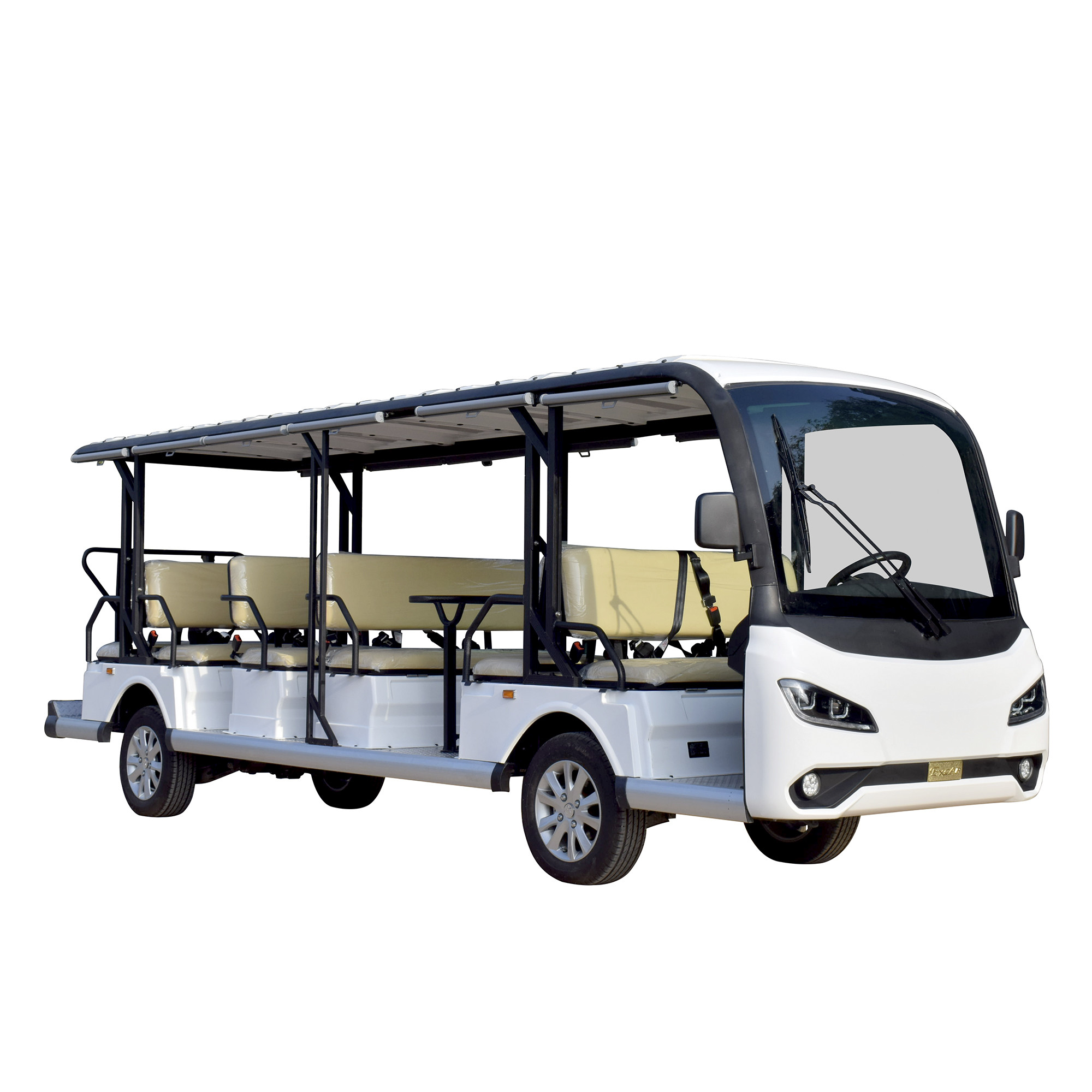 72V Lithium Battery Electric Vehicle Shuttle Bus 18 Passenger Open ...