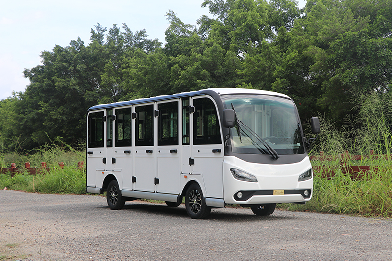 14 Seats Electric Sightseeing Bus with Door 72V Motor & Controller ...