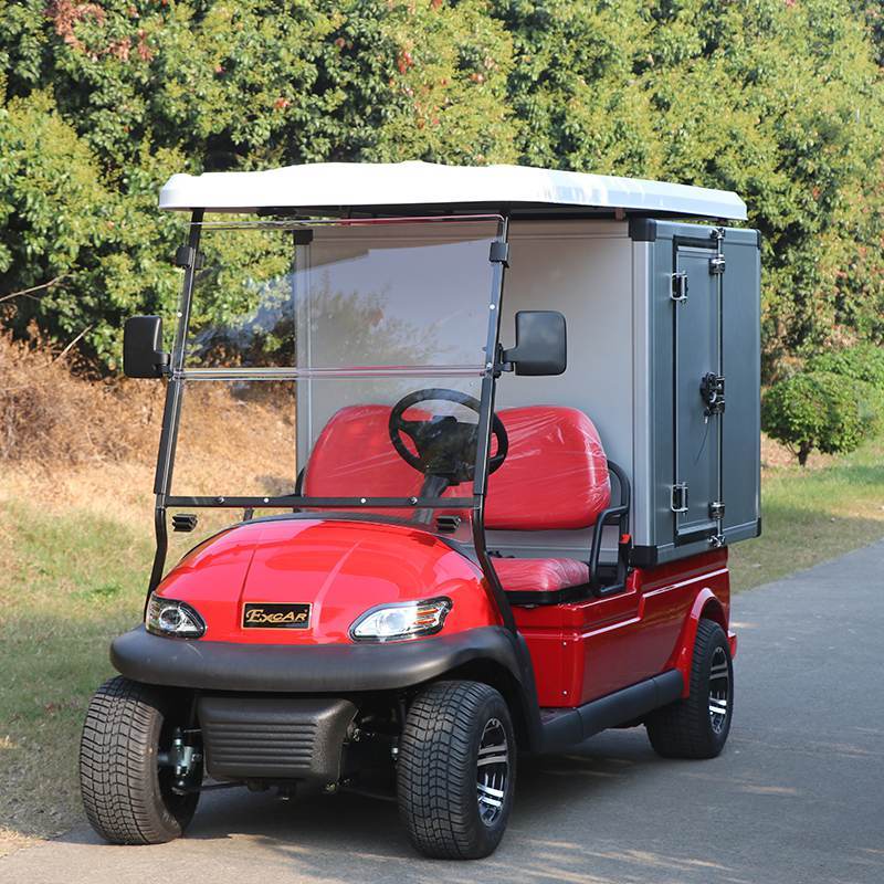 Enclosed Utility Cart-Rear Cargo Box With 48V Trojan Battery for Long ...