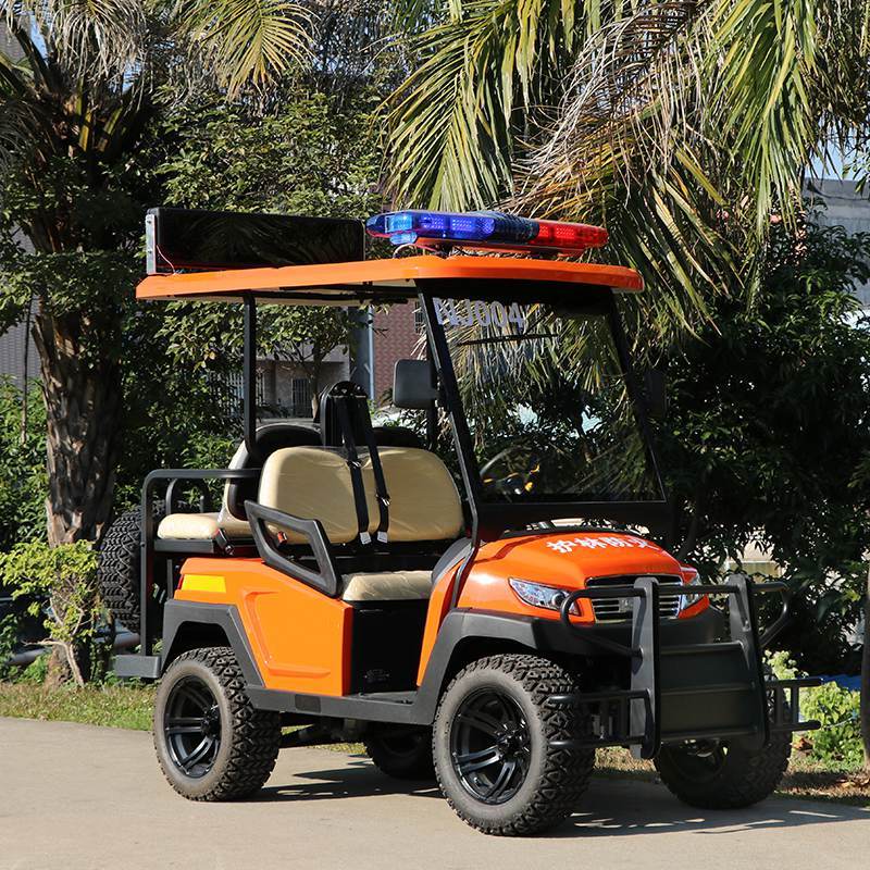 48V Electric Golf Buggy with Red/Blue Strobe Light With Trojan Battery